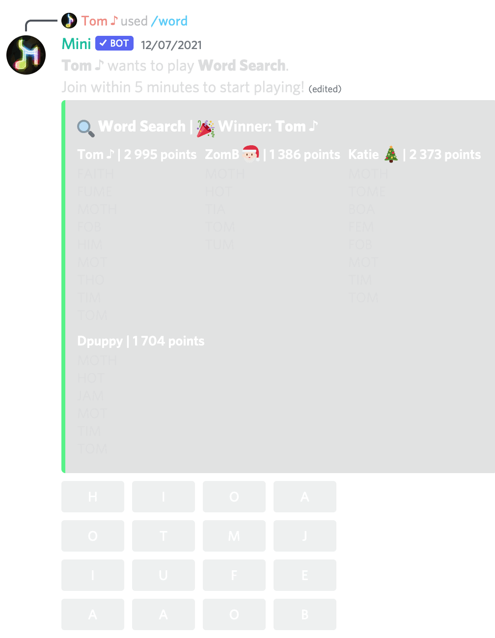 /word | Mini - Discord Bot
